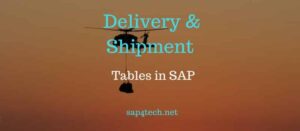 List of Important SAP Delivery Tables & Shipment Tables in SAP SD ...
